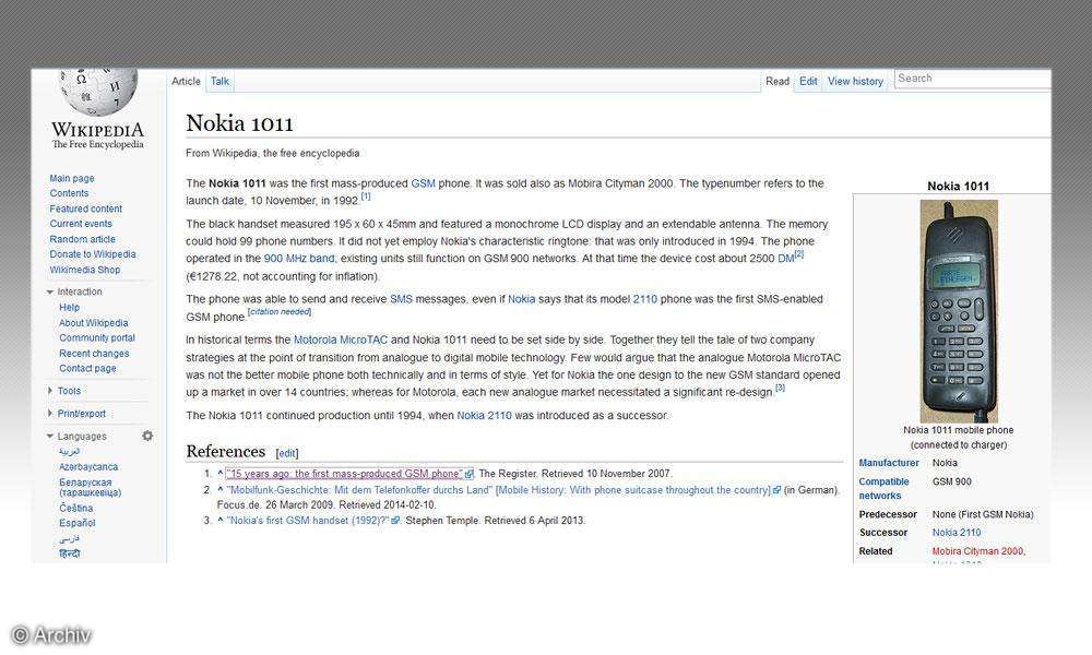 Nokia-Historie: Vom 1011 bis zum Lumia 930 - connect