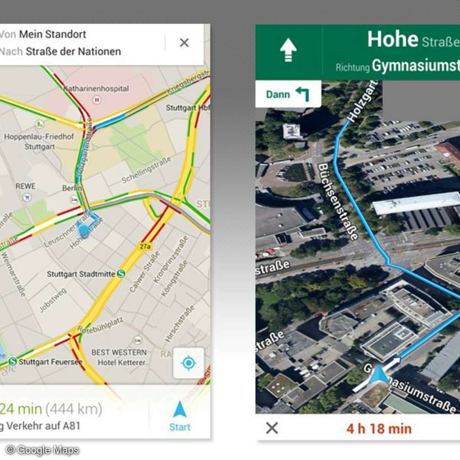 Google Maps Navigation - connect