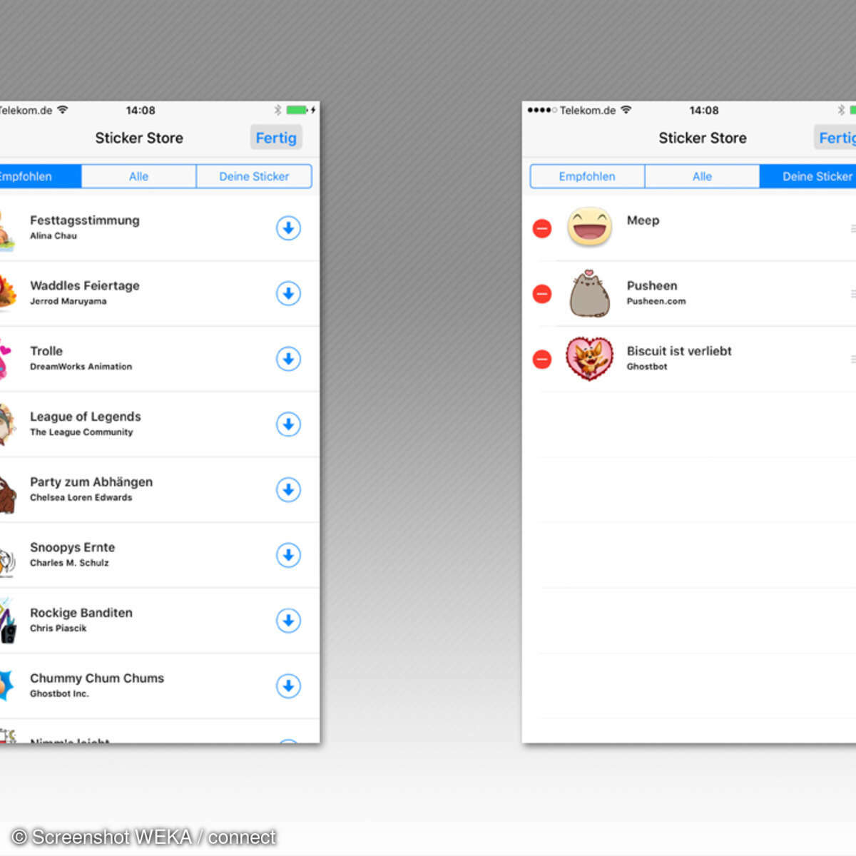 Sticker mit Facebook Messenger versenden - connect