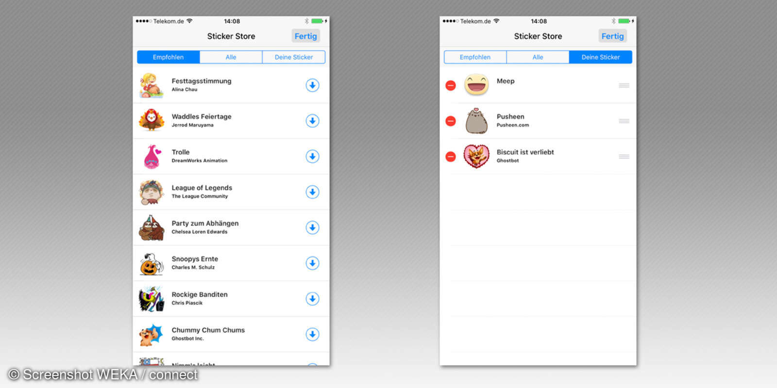 Sticker mit Facebook Messenger versenden - connect