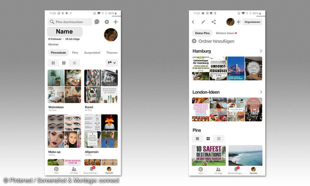 Pinterest - Pinn erstellen, Ordner & Co. - connect