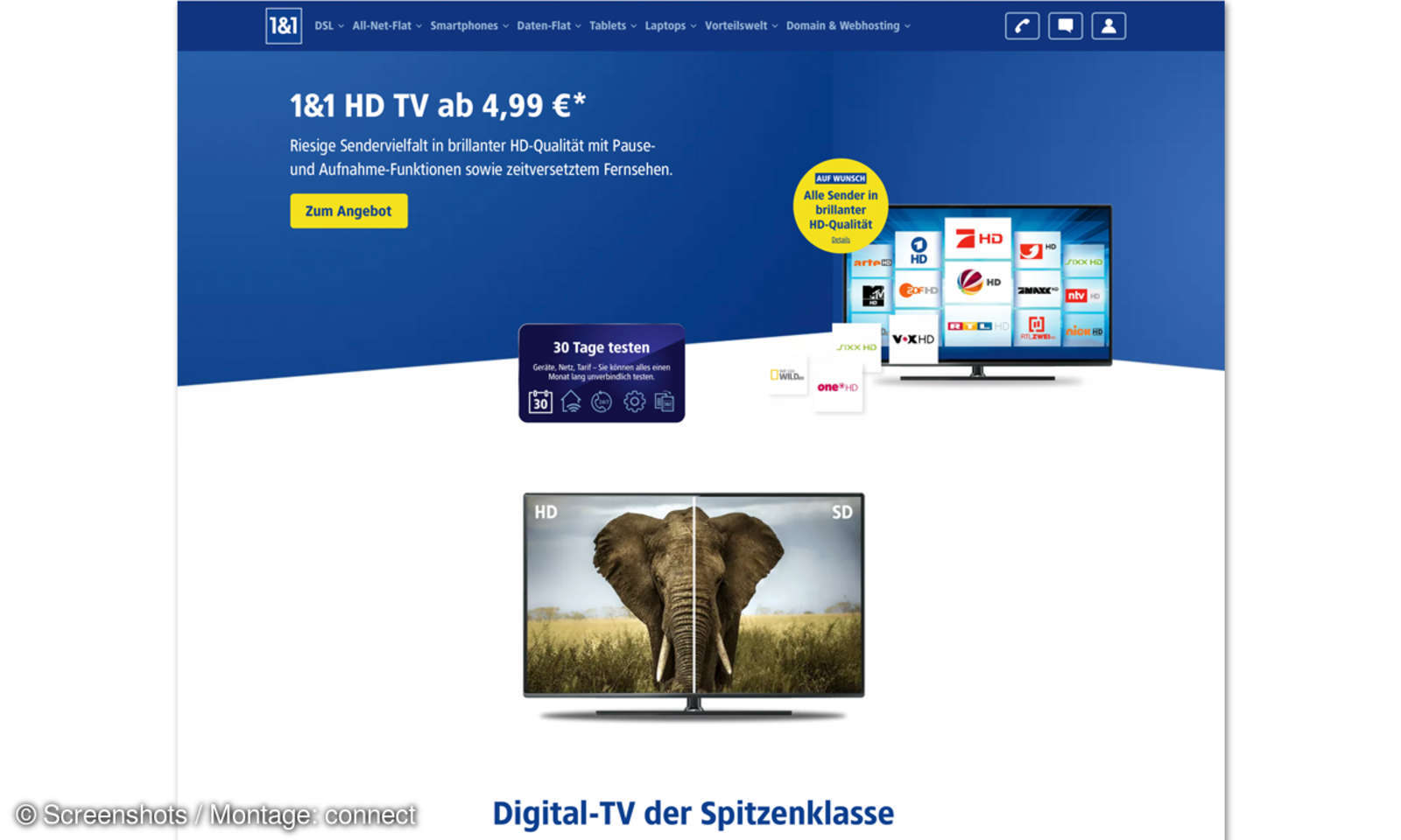IPTV-Anbieter-Test 2021: 1&1 (Überregional) - connect