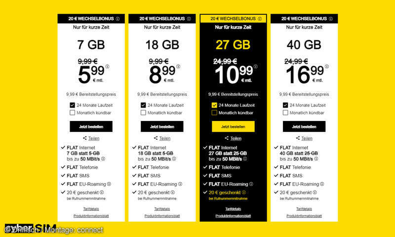 Drillisch: cyberSIM und BlackSIM starten mit neuen Tarifen - connect