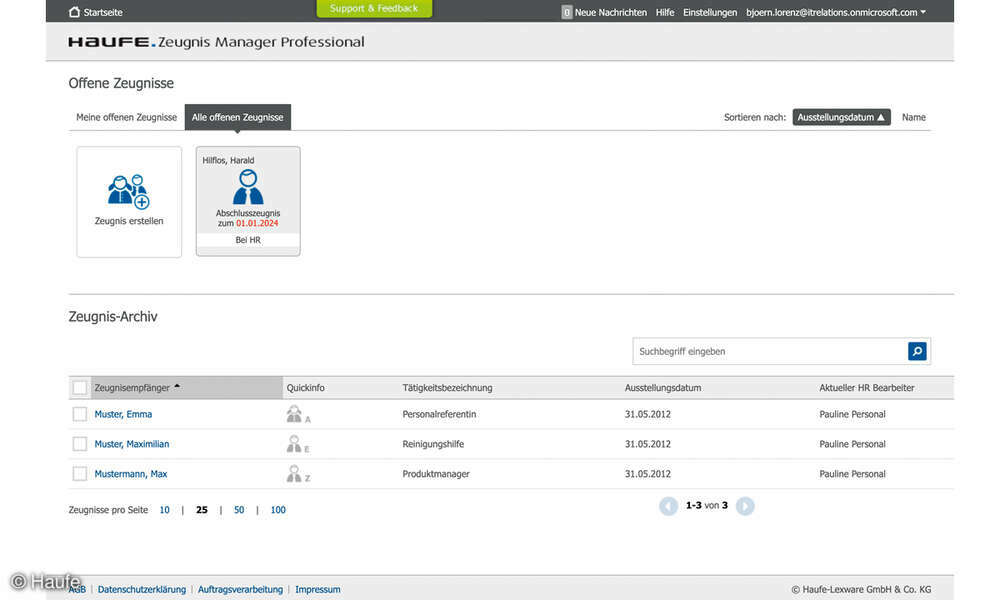 Der Zeugnis Manager von Haufe im Test - connect