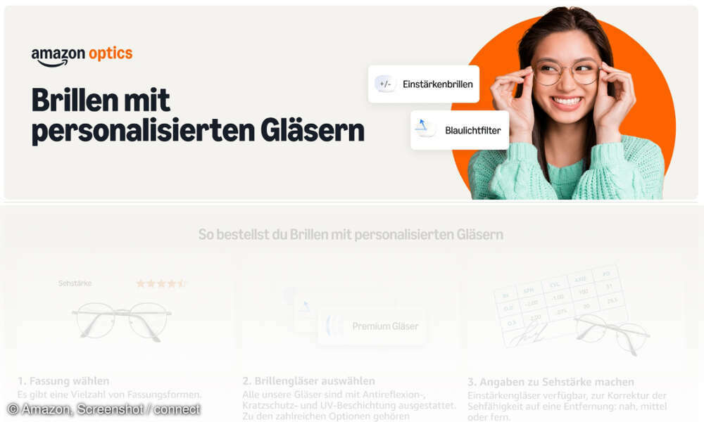Amazon bietet Brillen online an - connect