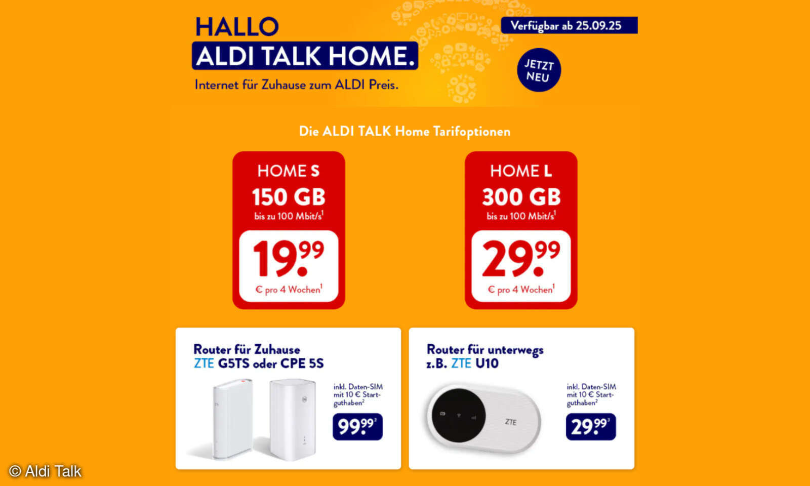 Aldi Talk Home: Internet für Zuhause per 5G-Daten-SIM - connect