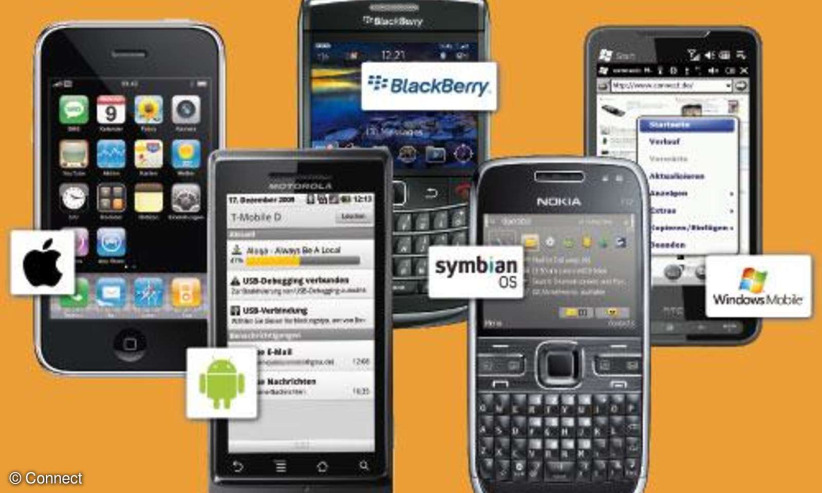 Smartphone-Betriebssysteme im Vergleich - connect