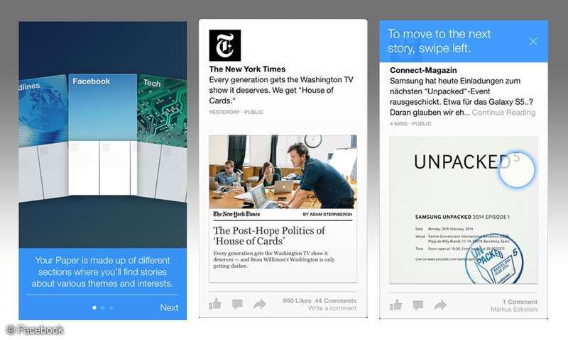 Facebook Paper App im Test - connect