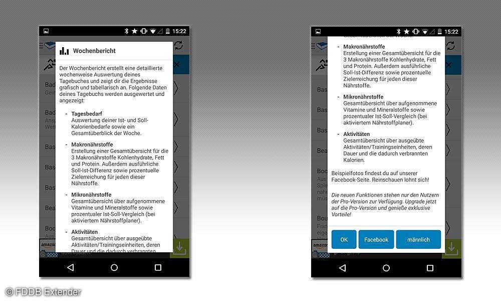 Diät-App FDDB Extender für Android im Test - connect