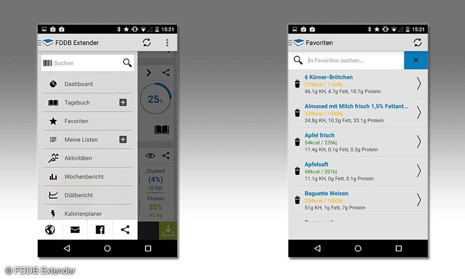 Diät-App FDDB Extender für Android im Test - connect