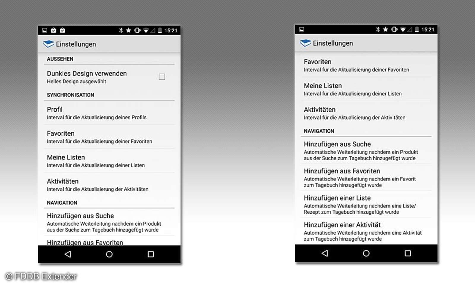 Diät-App FDDB Extender für Android im Test - connect