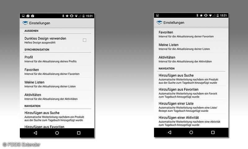 Diät-App FDDB Extender für Android im Test - connect