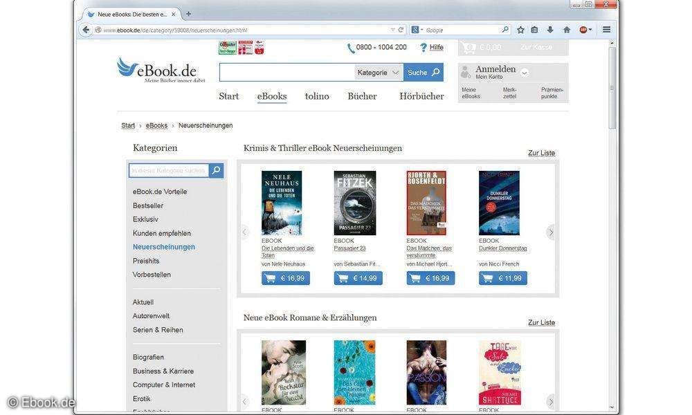 Ebook-Stores im Vergleich - connect