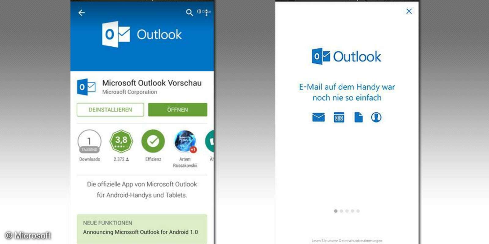 MS Outlook für Android - connect