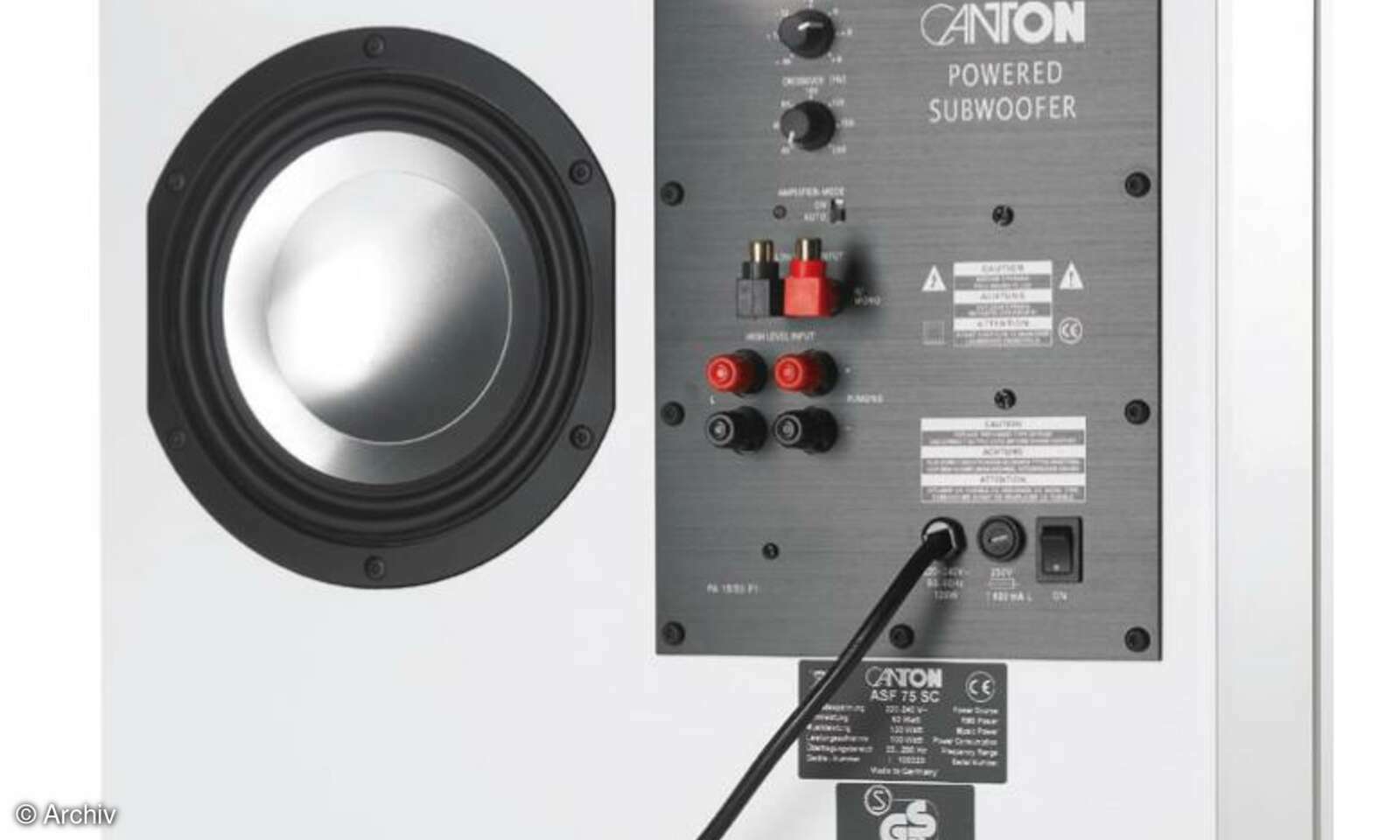 Subwoofer Canton ASF 75 SC - connect