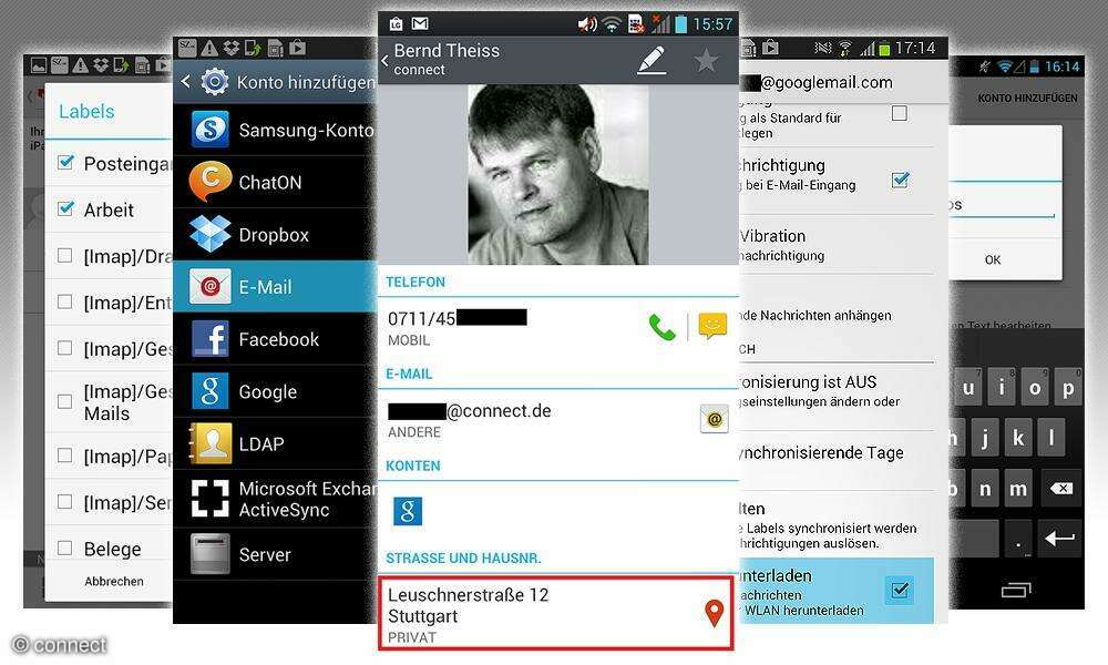 Android: Tipps für E-Mail und Adressbuch - connect