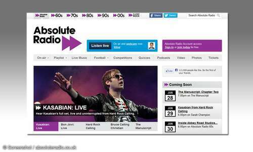 Radio-Stream: Musik-Sessions bei Absolute Radio - connect
