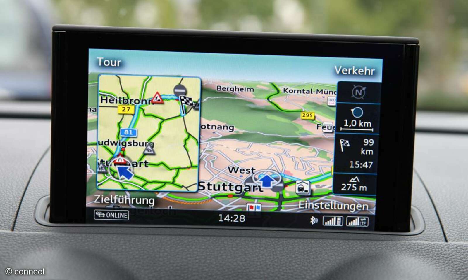 Staumeldungen mit Audi MMI Navigation Plus - connect