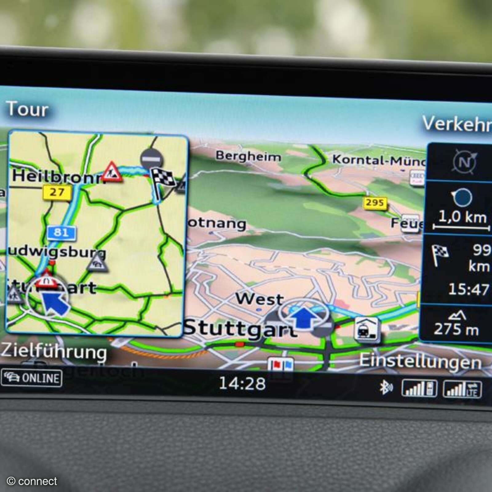 Audi A3 Sportback: MMI Navigation Plus im Test - connect
