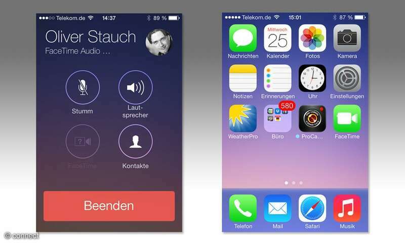 VoIP-Telefonie Facetime Audio für iOS 7 - connect