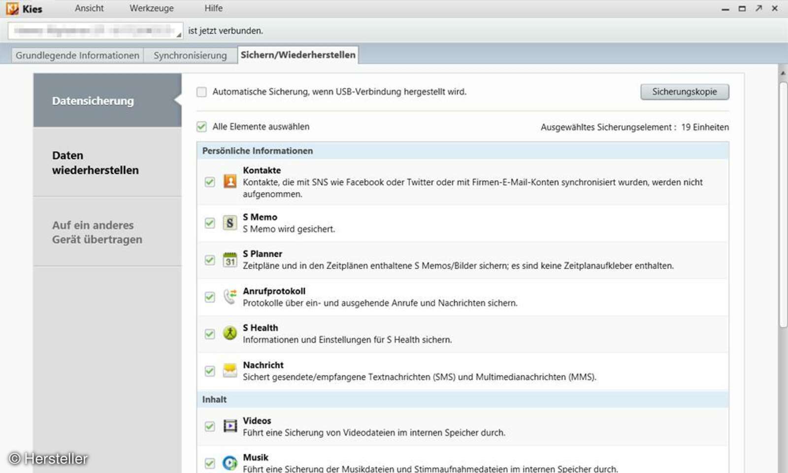 Samsung Kies: Samsung-Smartphones mit PC oder Mac synchronisieren - connect