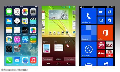 iOS 7, Android 4 und Windows Phone 8 im Vergleich - connect